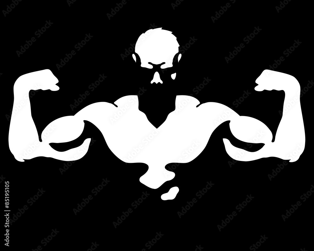 Man with muscles vector vector de Stock | Adobe Stock