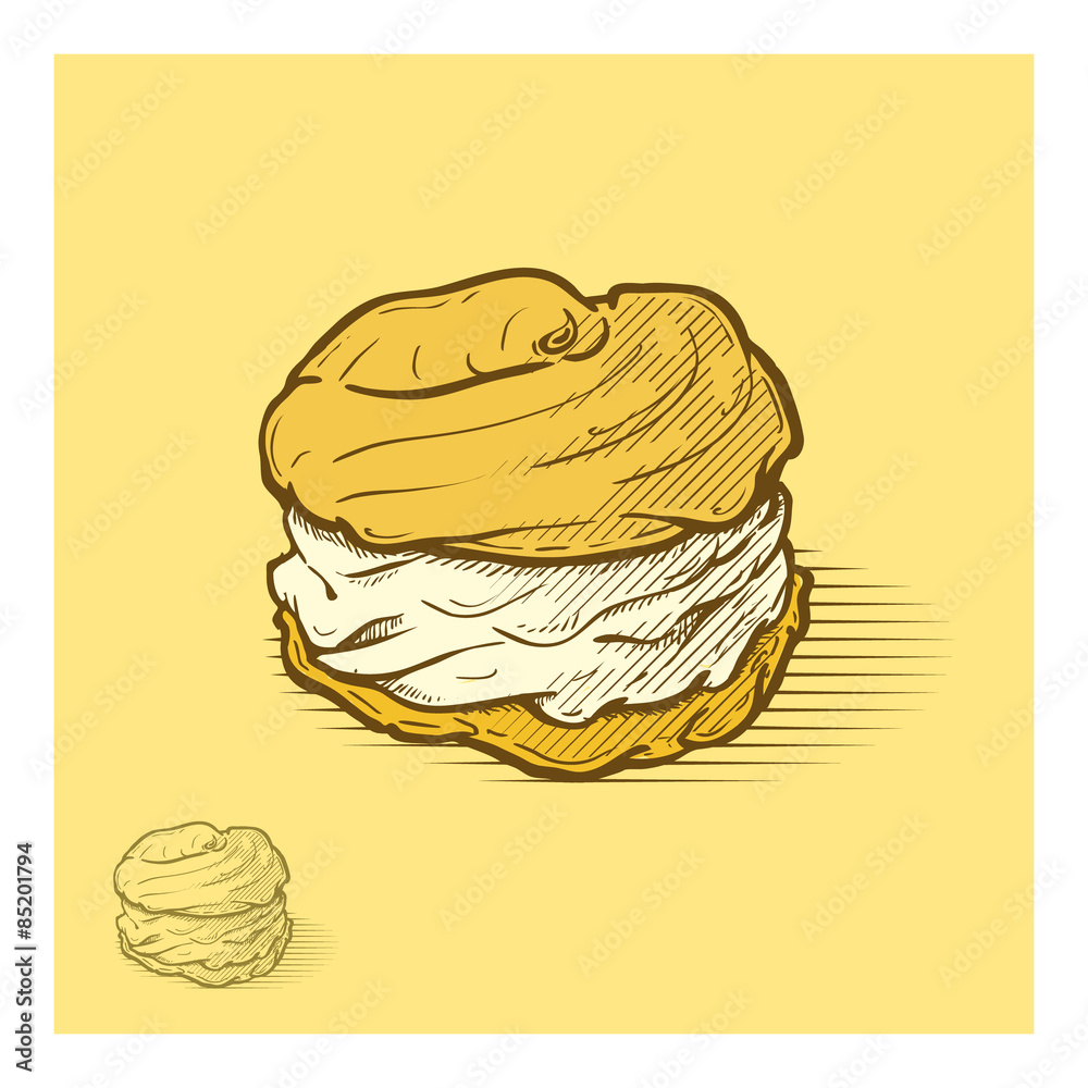 cream puffs Stock Vector | Adobe Stock