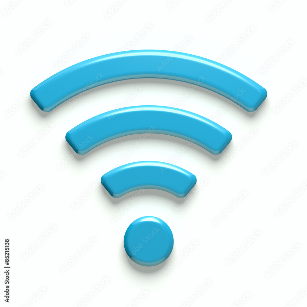 3D Wireless Network Symbol Stock Illustration | Adobe Stock