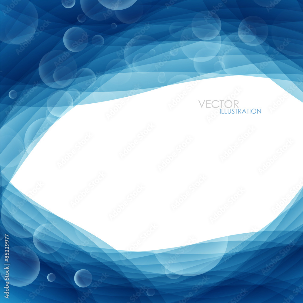 Abstract Blue water background. Vector illustration Stock Vector ...