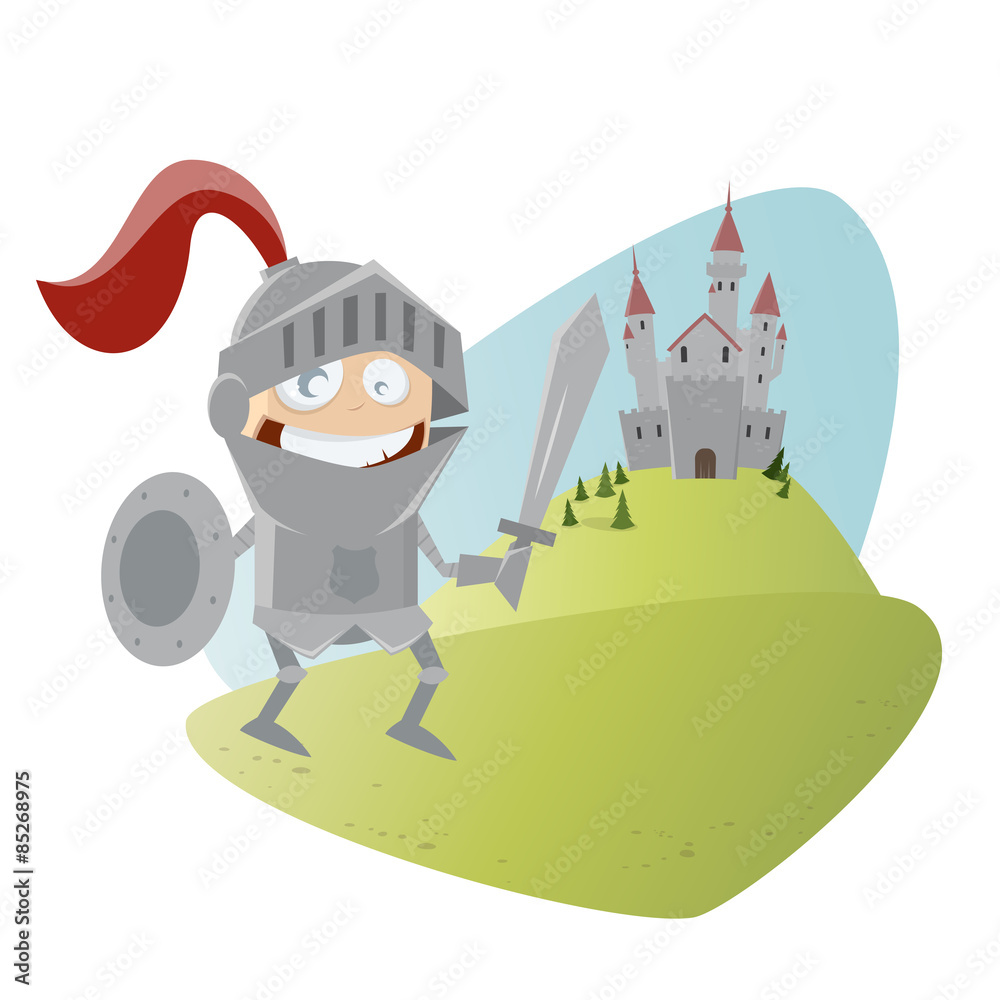Vecteur Stock ritter lustig burg | Adobe Stock