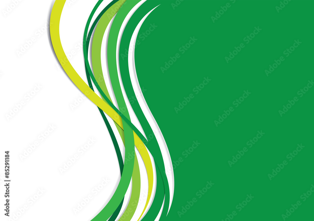 Green curve abstract background Stock Vector | Adobe Stock