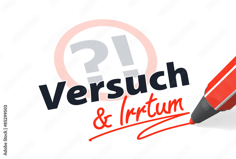 Versuch und Irrtum Stock-Illustration | Adobe Stock