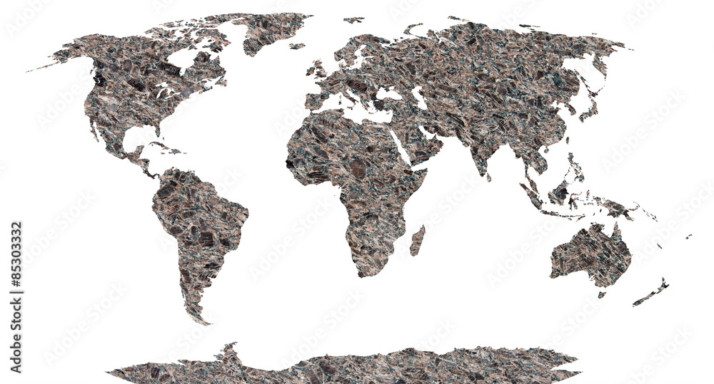 World map, continents in stone background. Stock Illustration | Adobe Stock