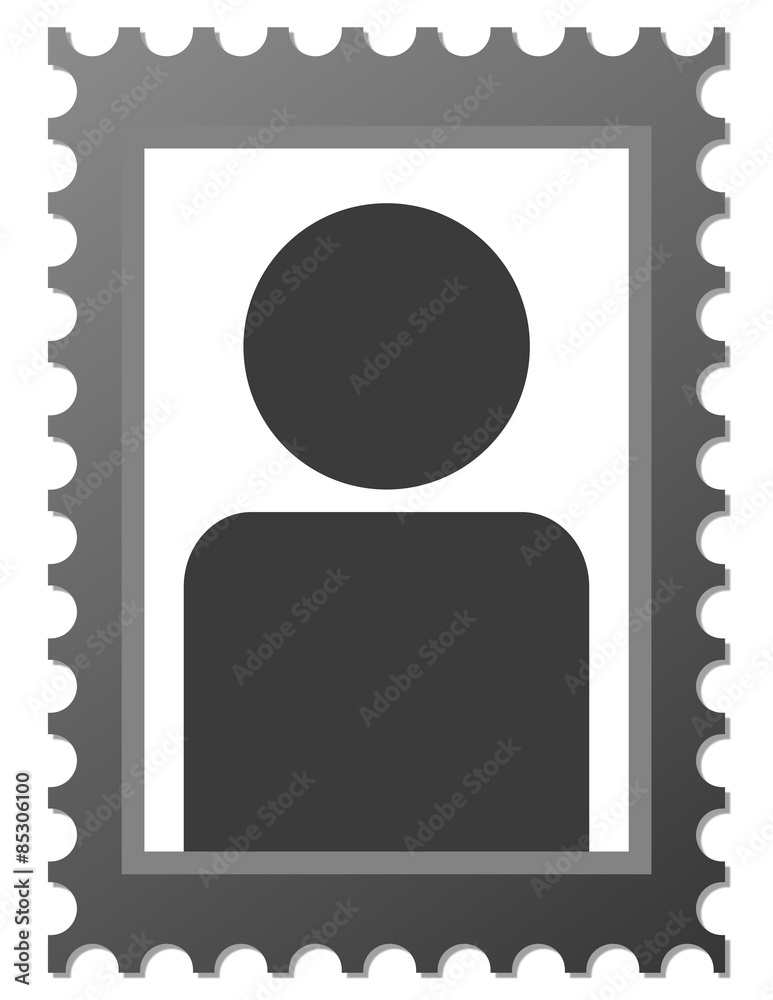 Dunkles Platzhalter Bild für Portrait Stock-Illustration | Adobe Stock