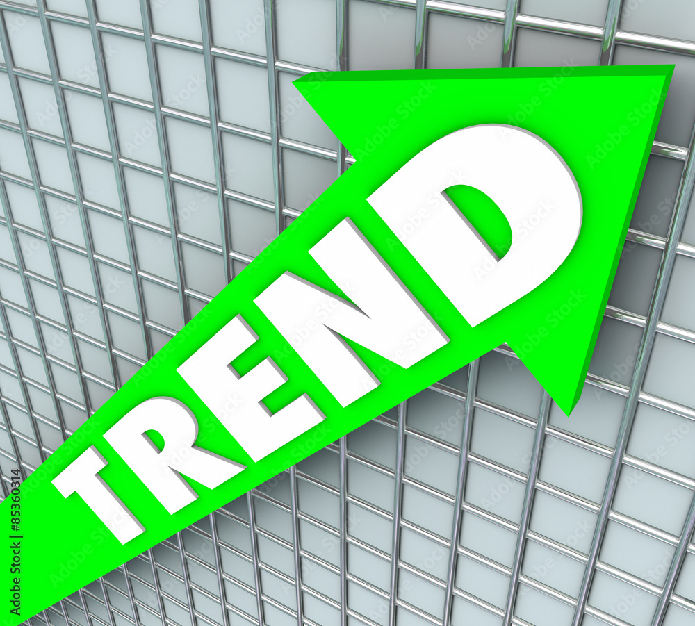 Trend Arrow Line Graph Chart Popular Rising Increase Stock Illustration ...