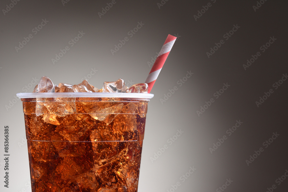 Plastic Cup of Cola and Straw Stock Photo | Adobe Stock