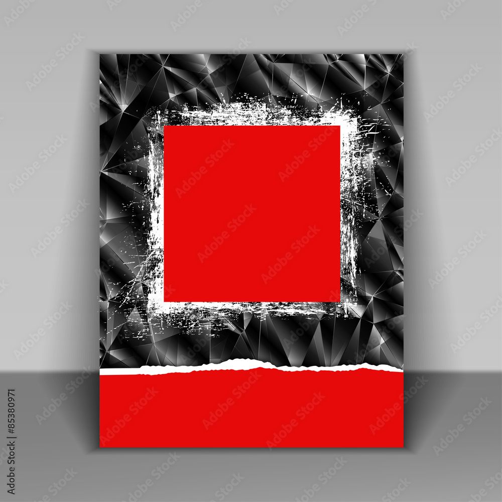 Professional business red flyer template, brochure or cover design or ...