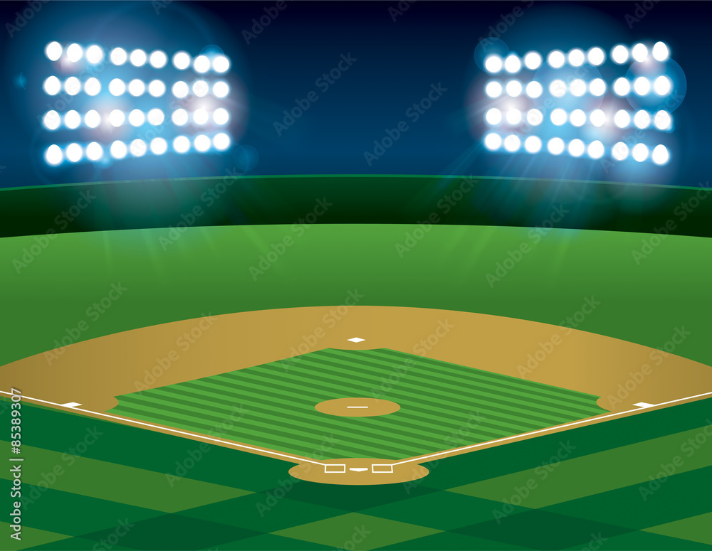 Terrain De Softball La Nuit VIDEO. Rennes. Nouveau Terrain De Baseball