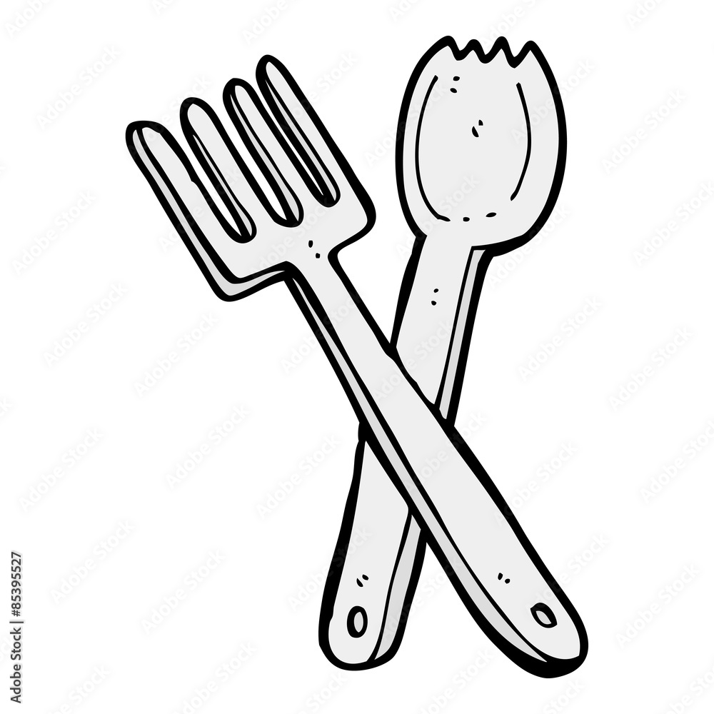 cartoon cutlery Stock Vector | Adobe Stock