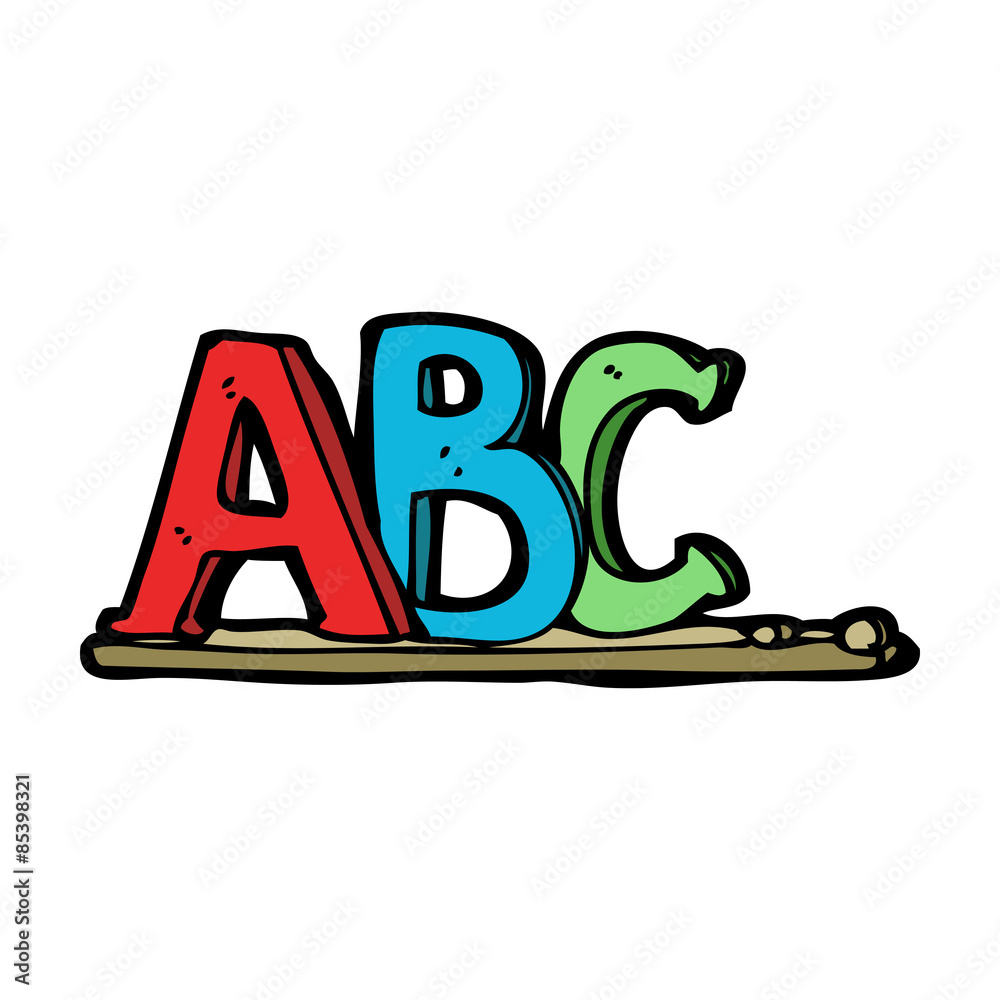 cartoon ABC letters Stock Vector | Adobe Stock