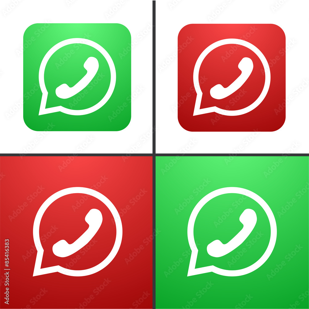 Vector modern phone icon set Stock Vector | Adobe Stock