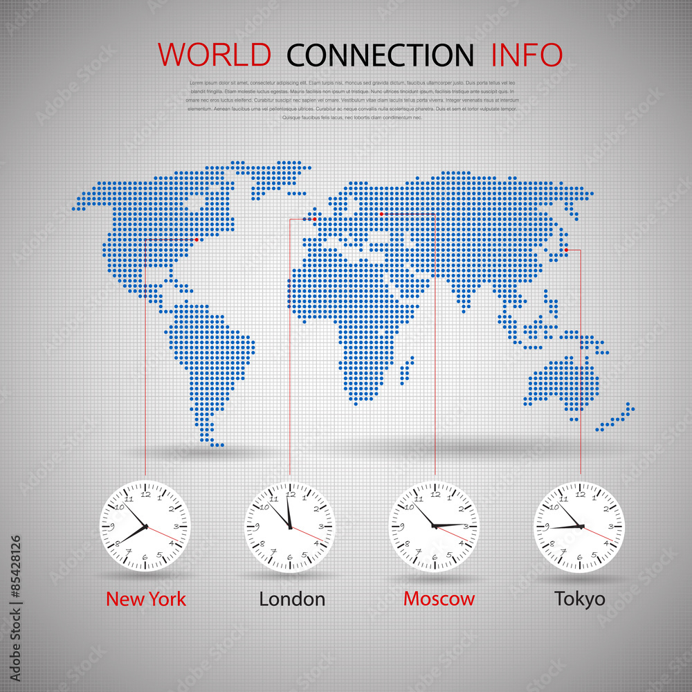 time zones Stock Vector | Adobe Stock