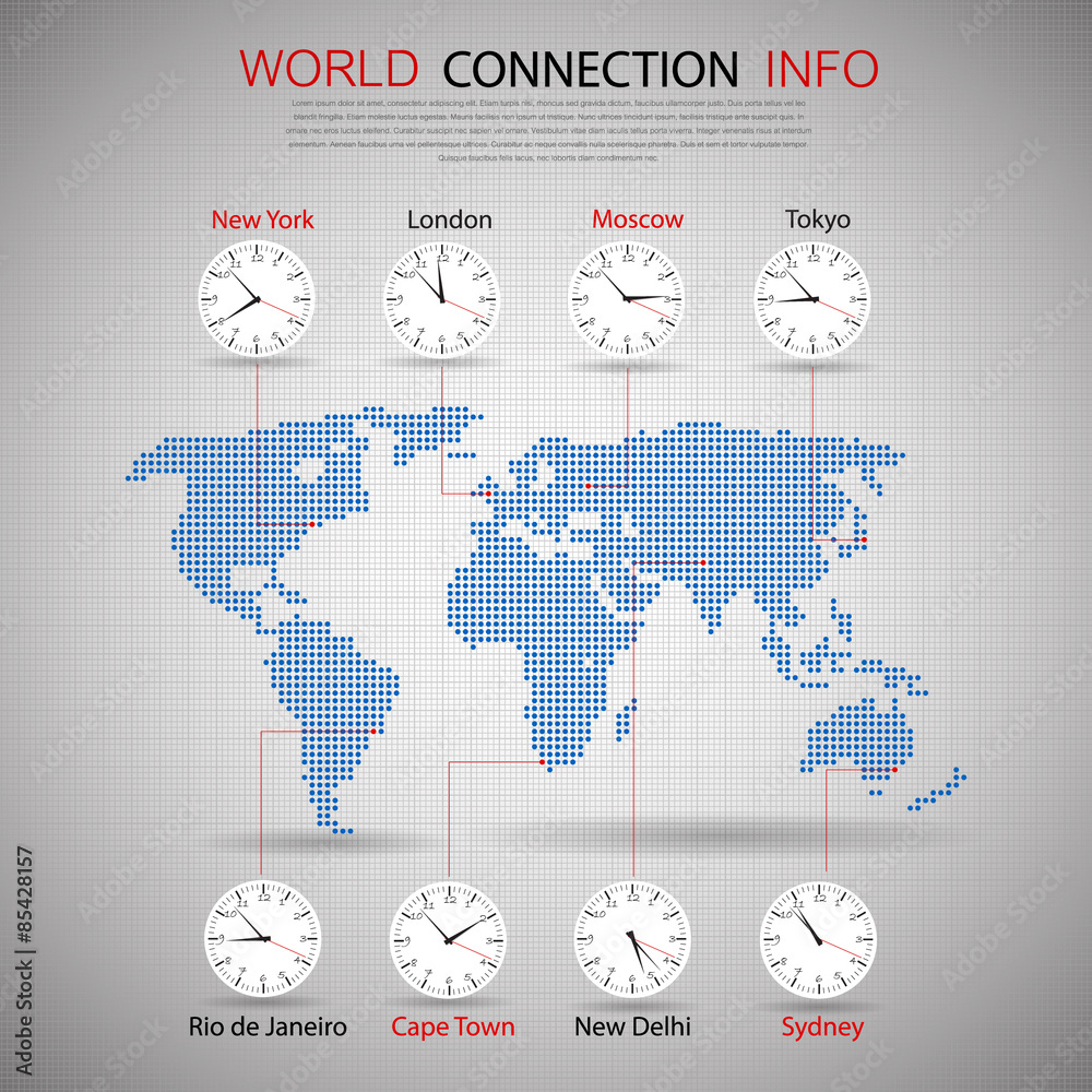 time zones Stock Vector | Adobe Stock