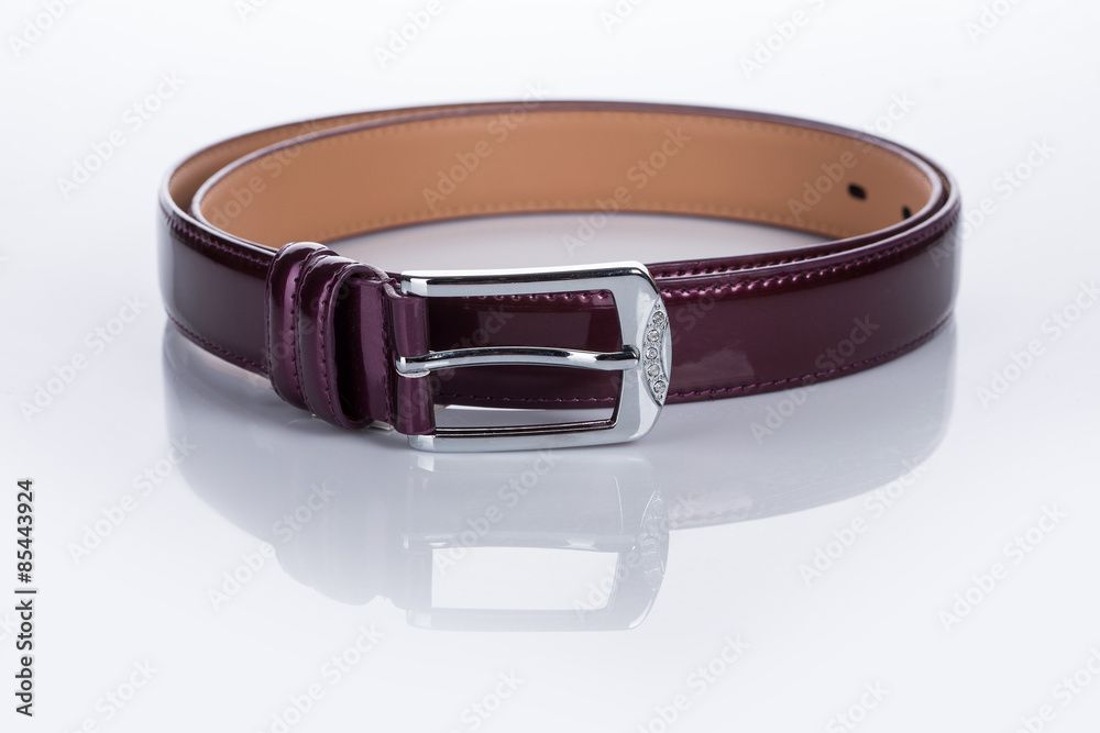 white Women's belt with rhinestones Stock Photo | Adobe Stock