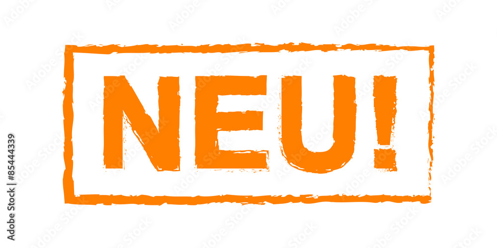 Stempel Neu in orange Stock Vector | Adobe Stock