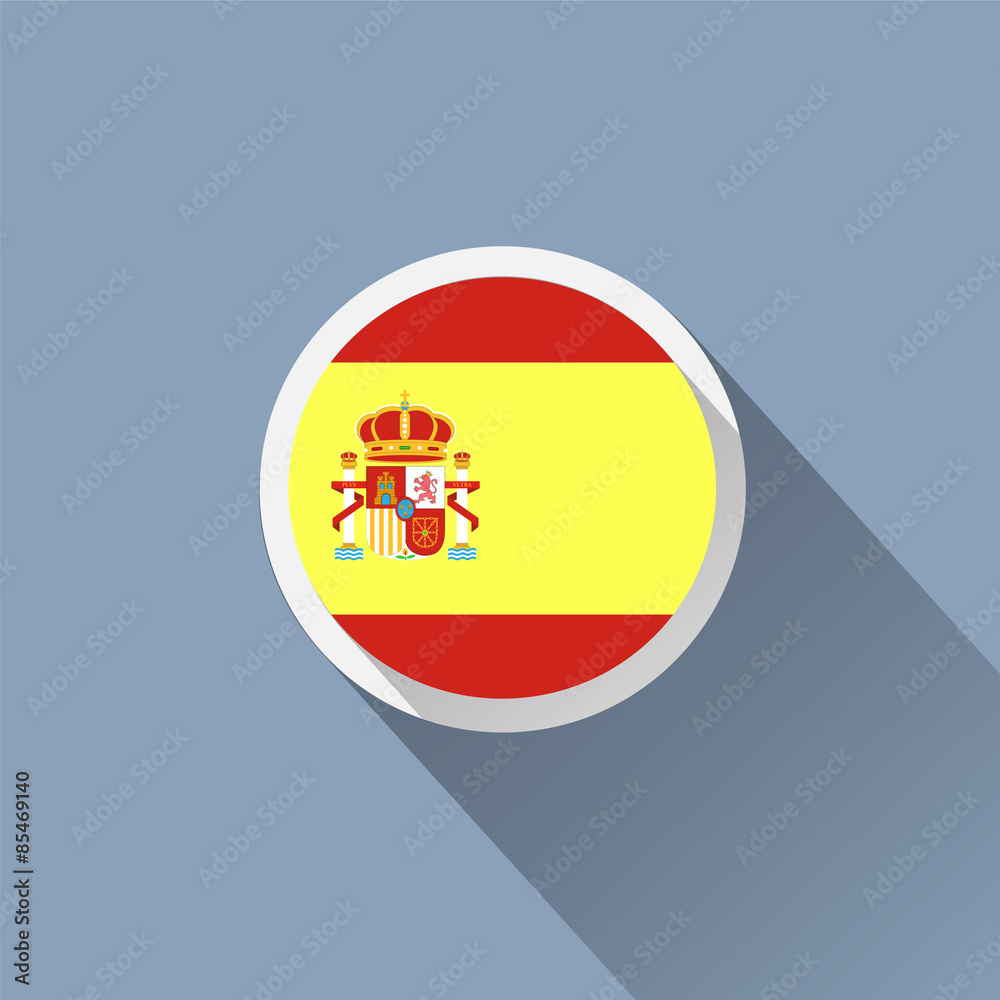 Spanish flag icon Stock Vector | Adobe Stock
