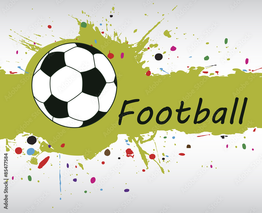Football banner.Abstract green splash.Football background with c Stock ...