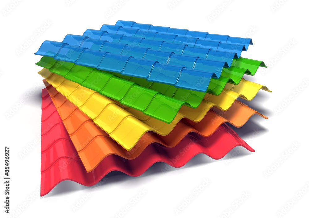 transparent colors Shingles roof sheets Stock Illustration | Adobe Stock