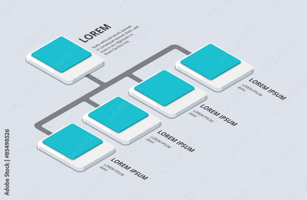 Isometric organization and sturcture. flat 3d organization pop-u Stock ...