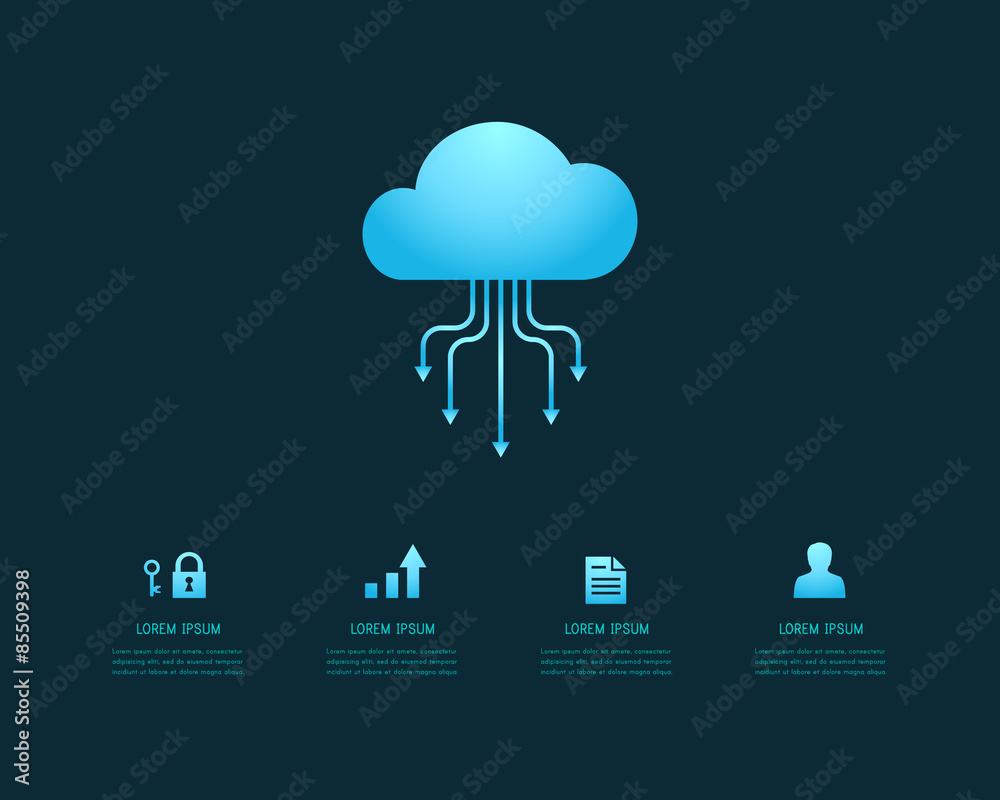 Cloud computing and technology infographic Stock Vector | Adobe Stock