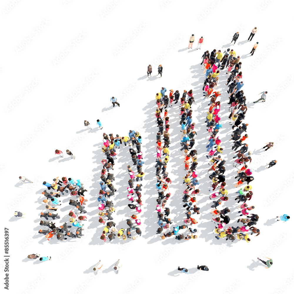 people in the shape of a graph. Stock Illustration | Adobe Stock