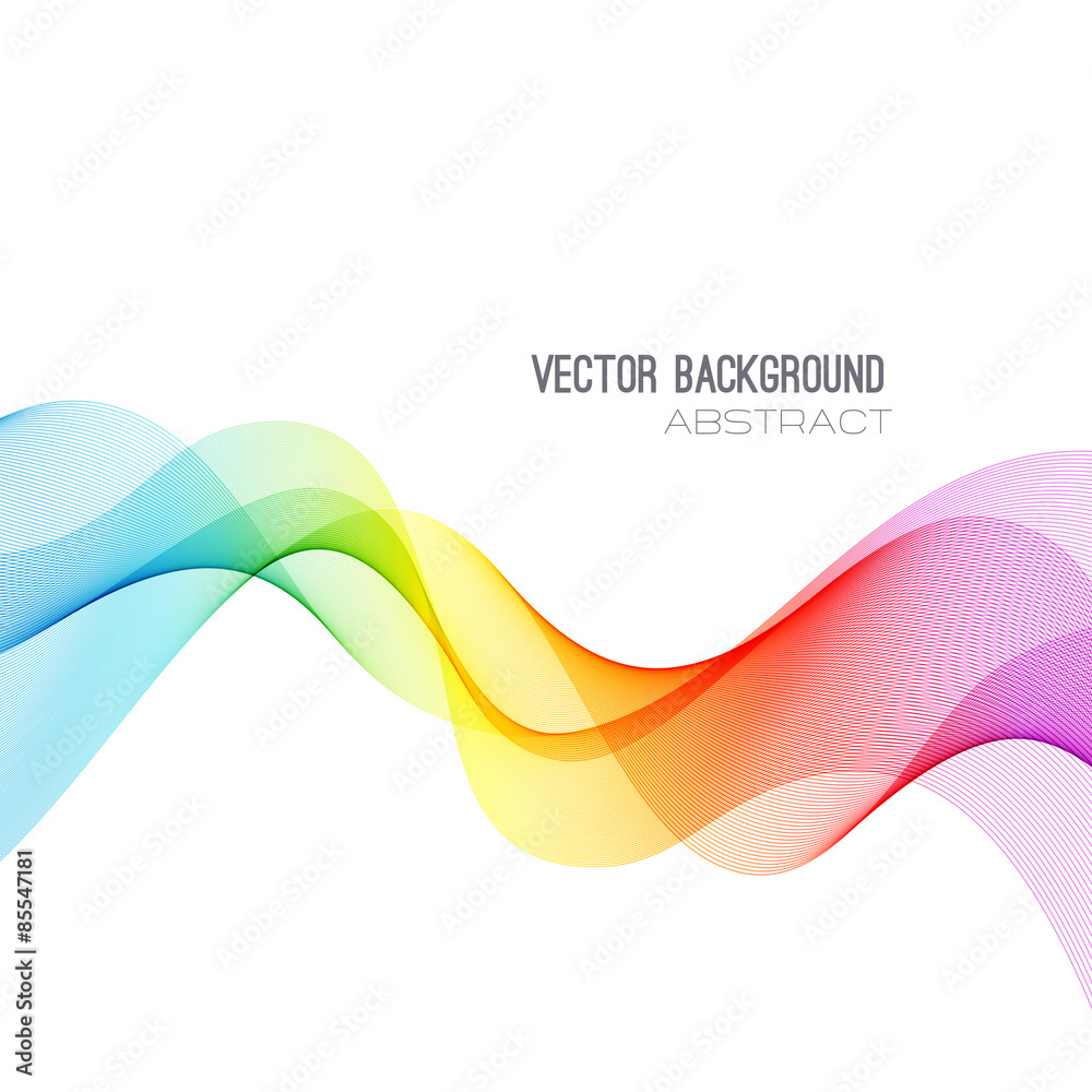 Abstract curved lines background. Template brochure design Stock Vector ...