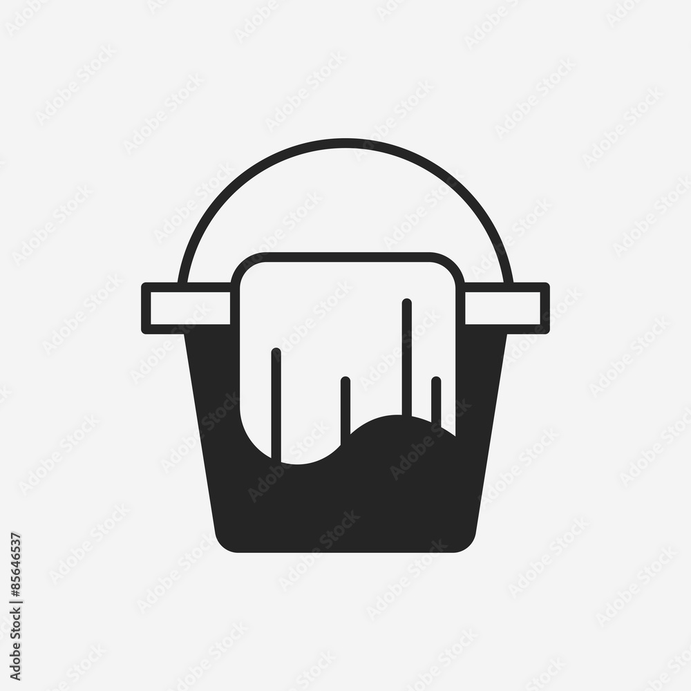 water bucket icon Stock Vector | Adobe Stock