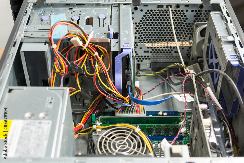 Innenleben von einem PC Stock-Foto | Adobe Stock