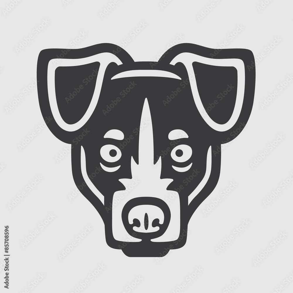 Jack Russell Terrier Head Logo Mascot Emblem Stock Vector | Adobe Stock