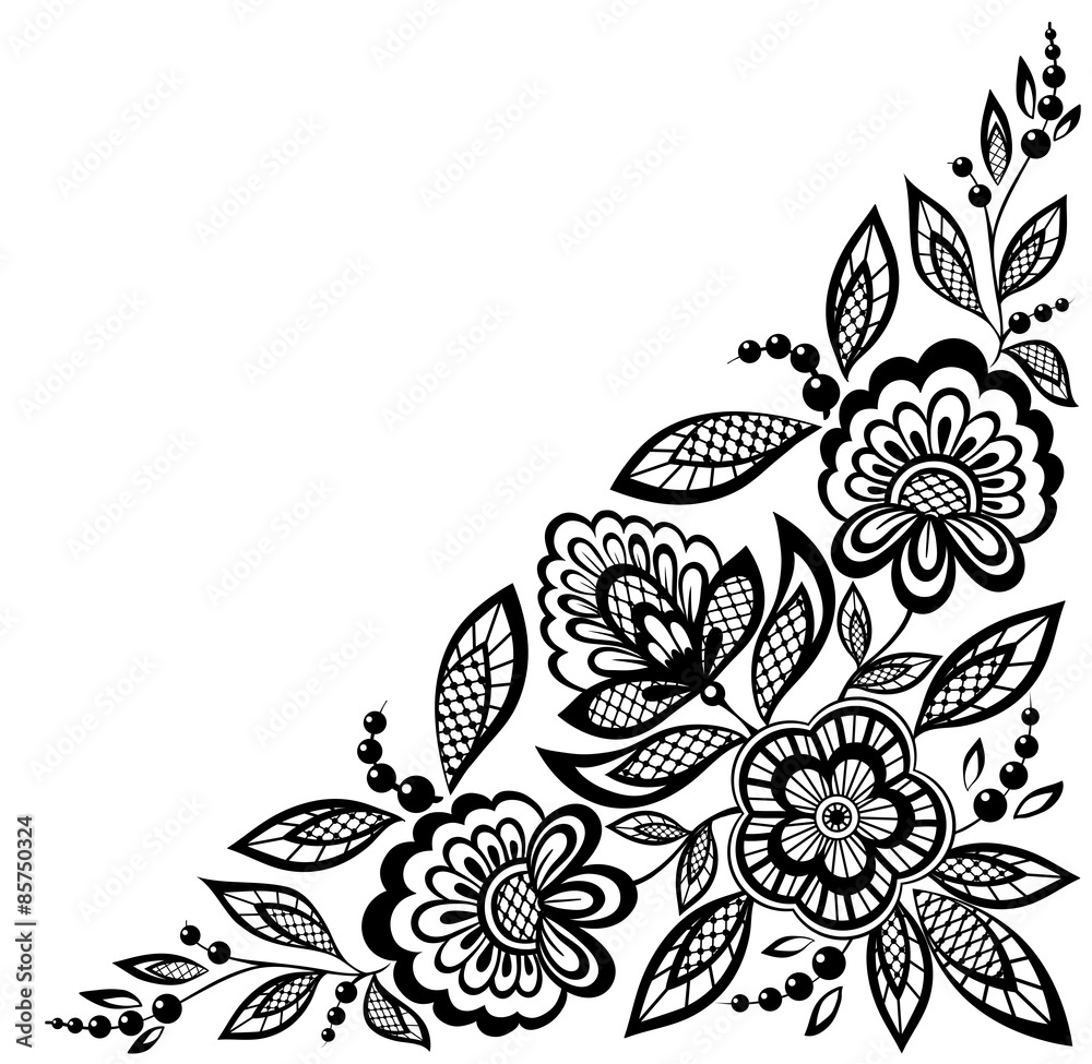 White Lace Corner Clip Art
