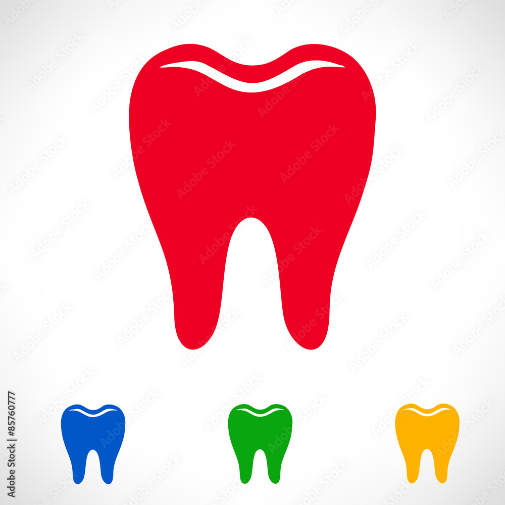 tooth symbol. vector illustration. Stock Vector | Adobe Stock