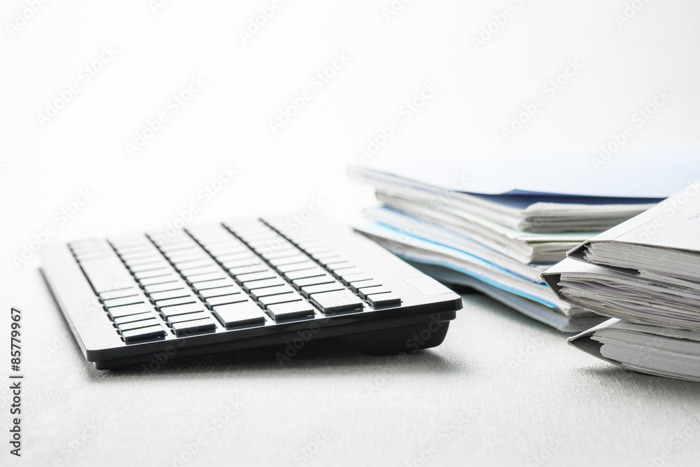 Office desk. Daily routine of work. Stock Photo | Adobe Stock