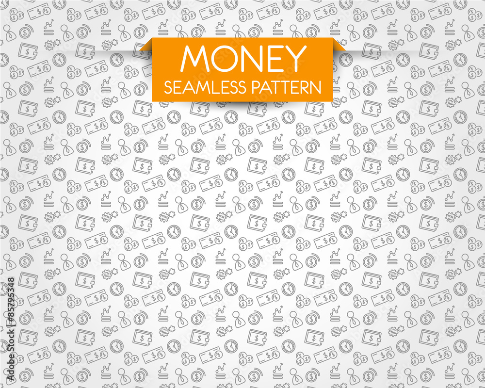 money seamless pattern Stock Vector | Adobe Stock