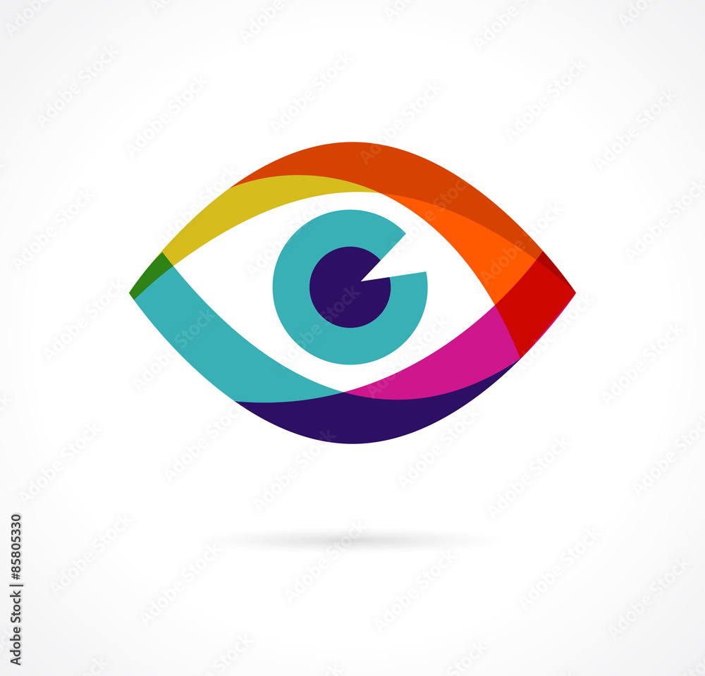 Set of colorful eye icons Stock Vector | Adobe Stock