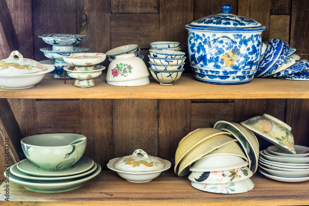 Antique crockery Stock Photo | Adobe Stock