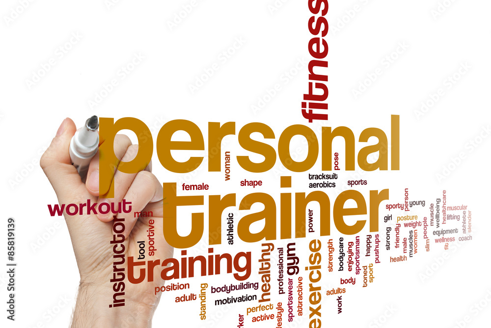 Personal trainer word cloud foto de Stock | Adobe Stock