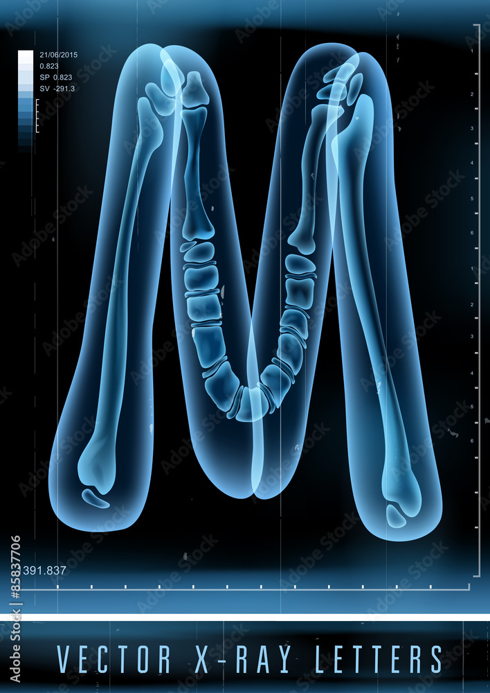Vector blue 3D x ray style alphabet vector for unique logo or Stock ...
