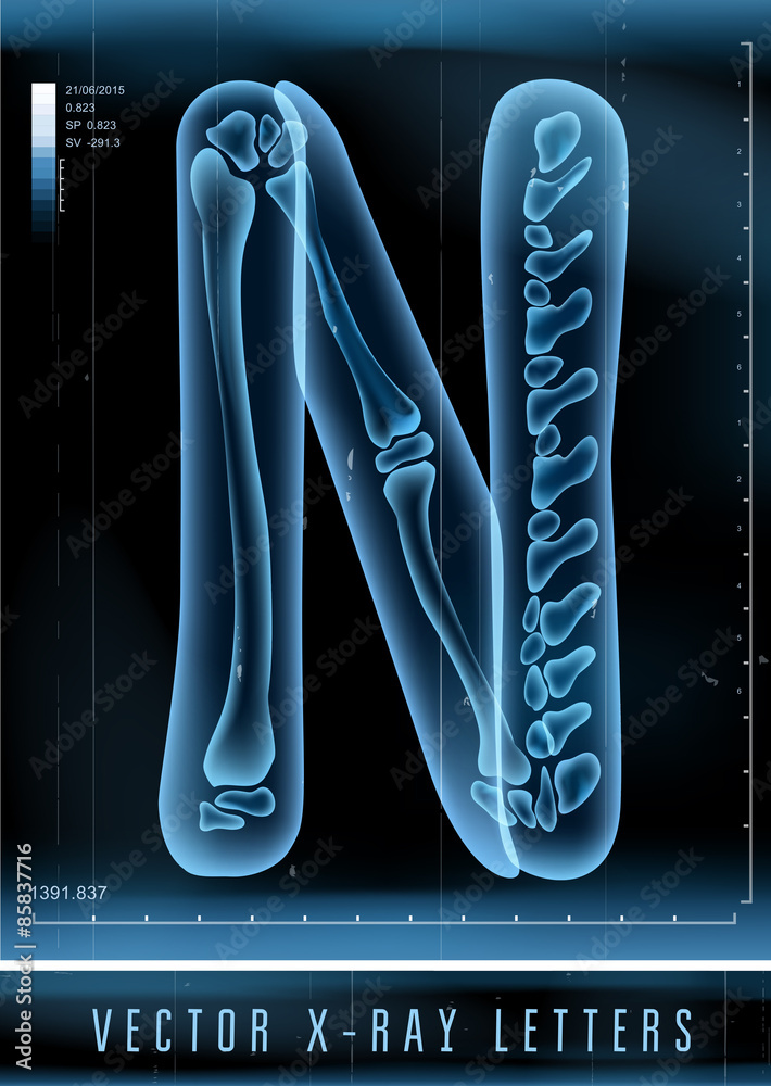 Vector blue 3D x ray style alphabet vector for unique logo or Stock ...