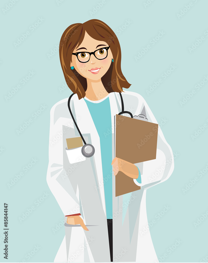 Female health worker Stock Vector | Adobe Stock
