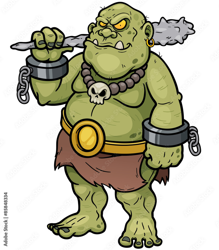 Vector illustration of Cartoon Ogre Stock Vector | Adobe Stock