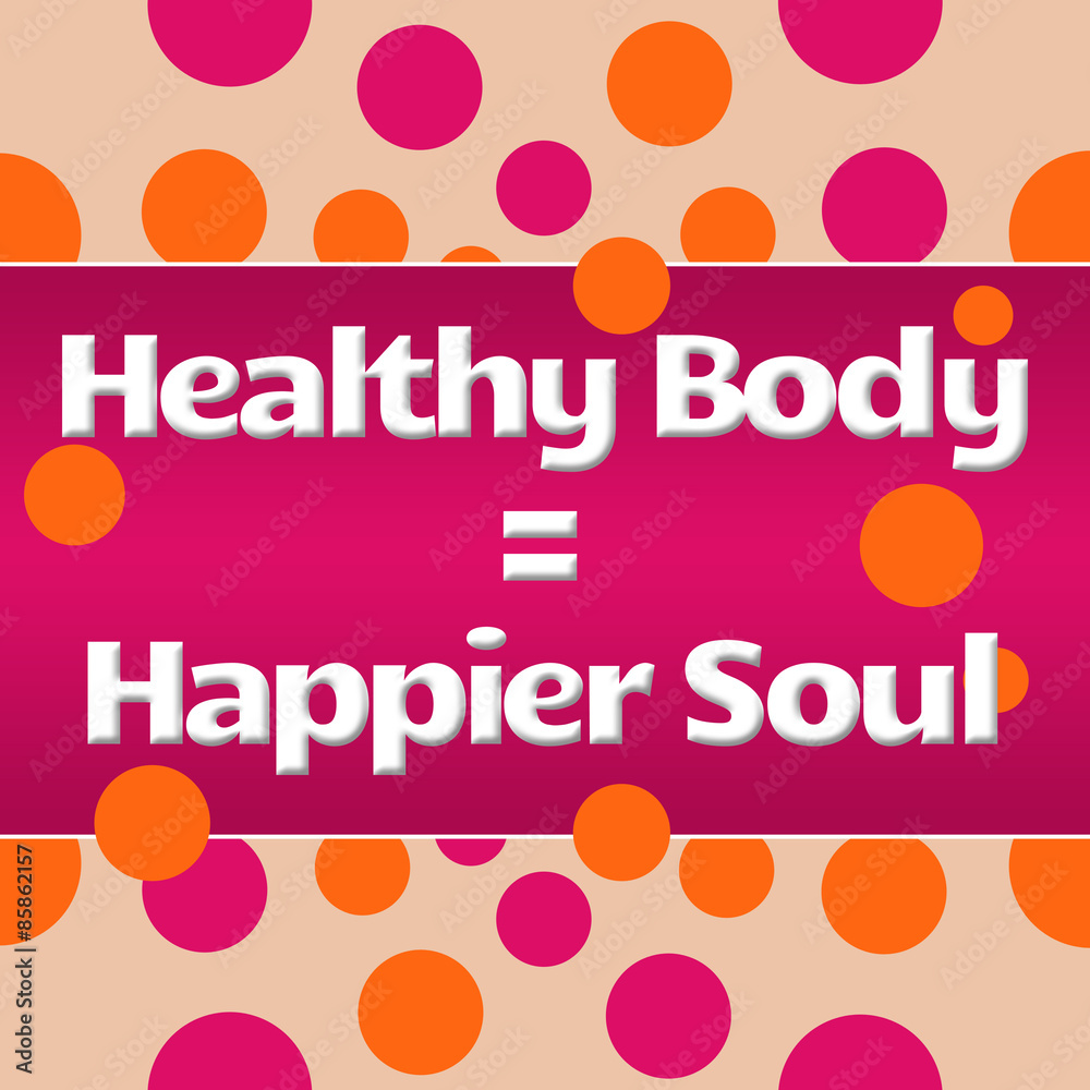 Healthy Body Happier Soul Peach Pink Dots Stock Illustration | Adobe Stock