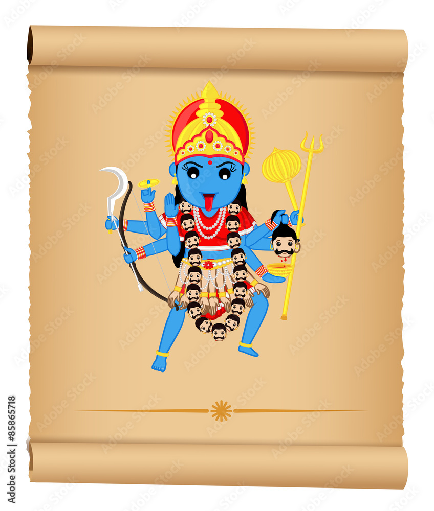 Hindu Goddess - Maa Kali Stock Vector | Adobe Stock
