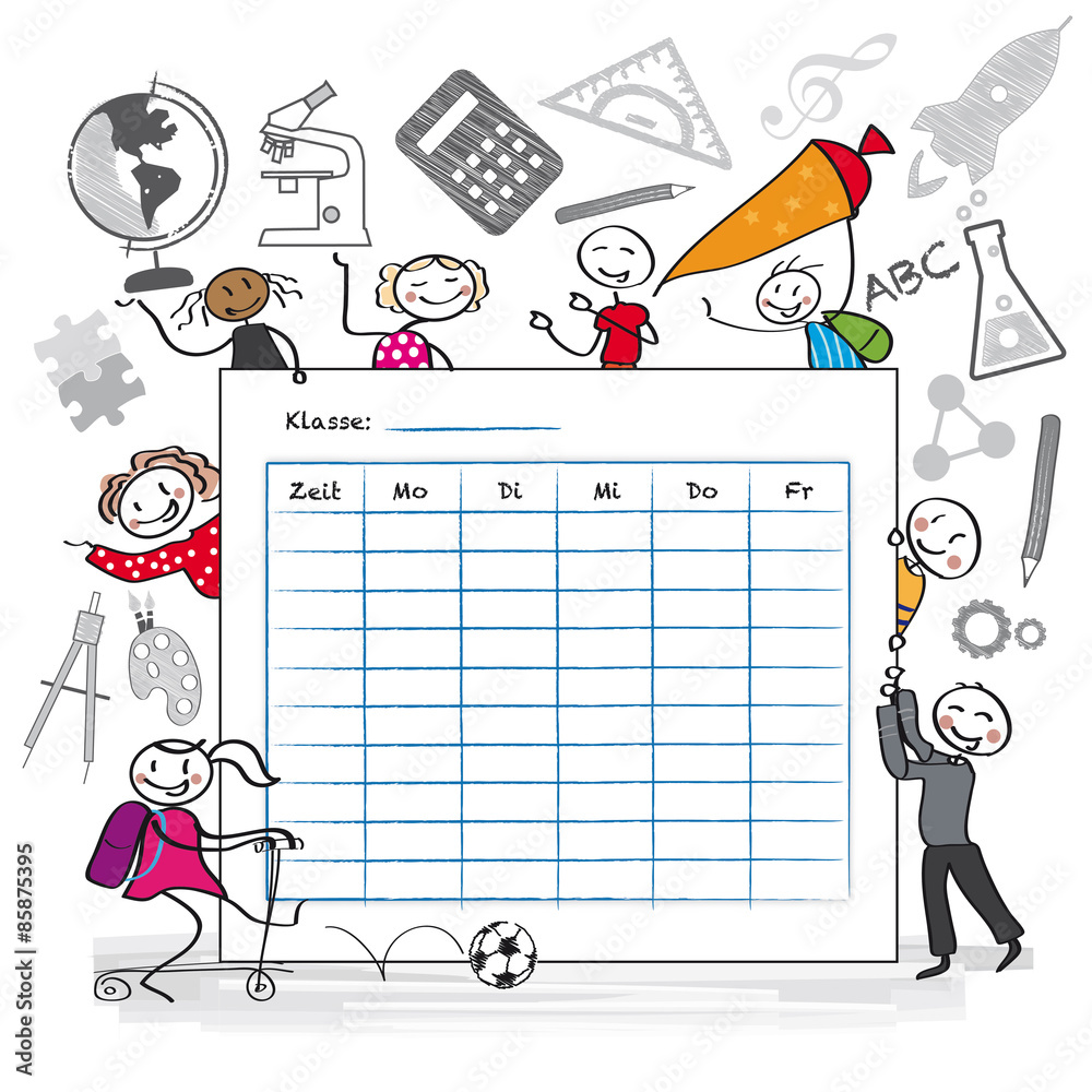 Stundenplan Vorlage Stock Vector | Adobe Stock