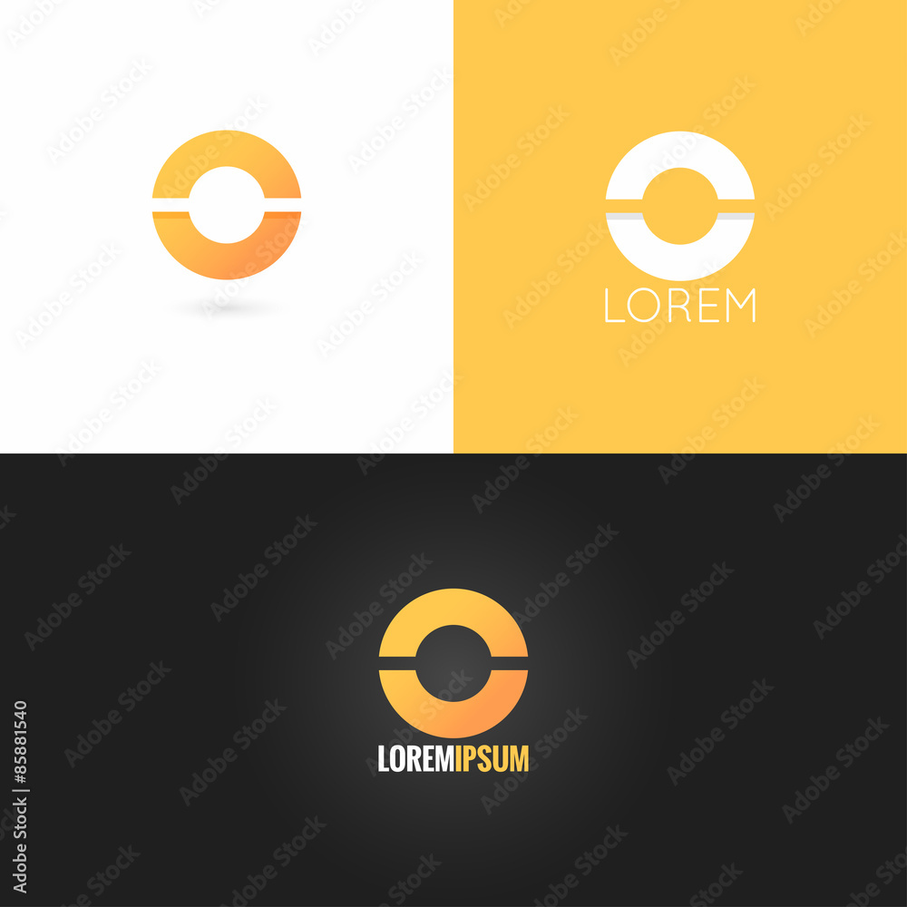 letter O logo design icon set background Stock Vector | Adobe Stock