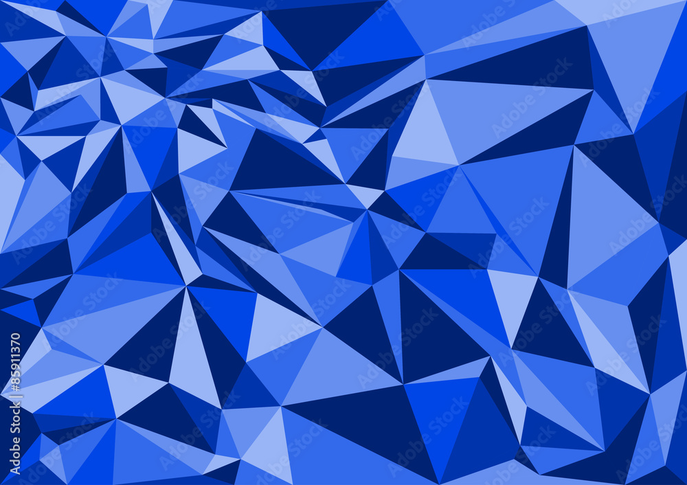abstract blue background, low poly textured triangle shapes in random ...