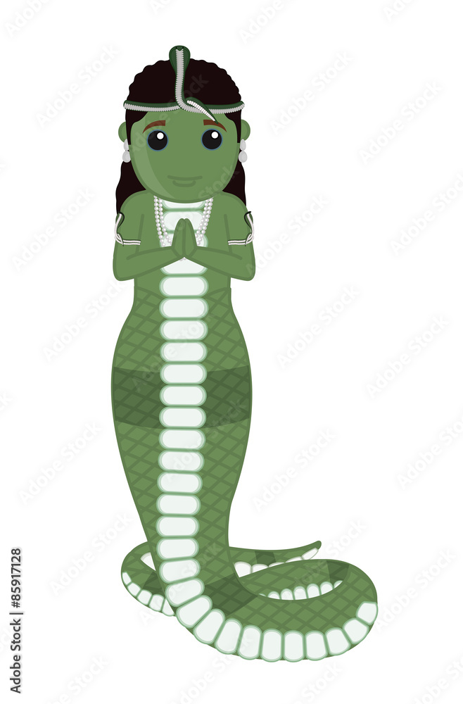 Cartoon Naag Devta - Snake God 素材庫向量圖 | Adobe Stock