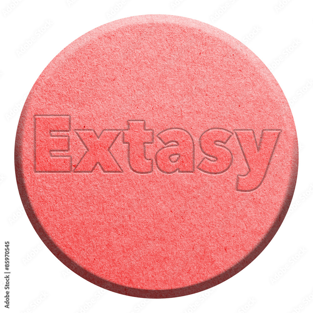 Extasy pill isolated on white ilustración de Stock | Adobe Stock