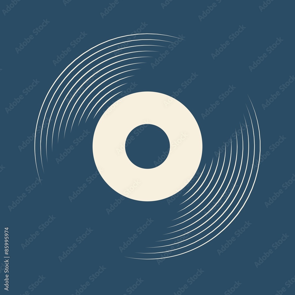 Vinyl record, lp record symbol Stock Vector | Adobe Stock