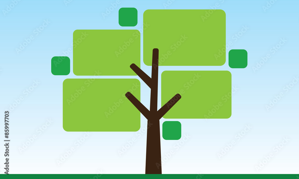vector background of tree infographic with blank space Stock Vector ...